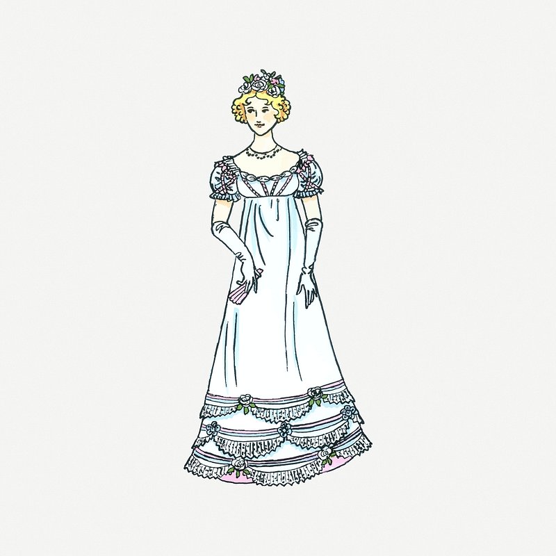 Victorian lady clipart psd | Free PSD - rawpixel