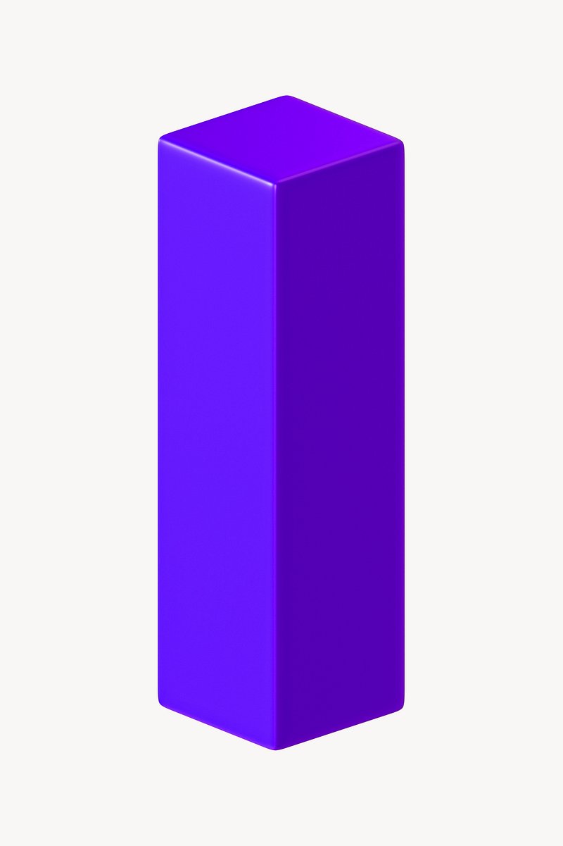 3D purple column, cuboid shape | Premium Photo - rawpixel