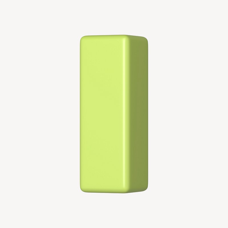 Green bar shape 3D rendered | Premium Photo - rawpixel