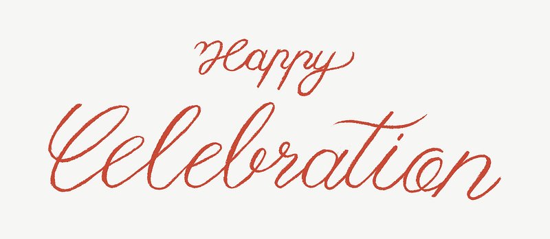 Happy Celebration calligraphy, greeting collage | Premium PSD - rawpixel