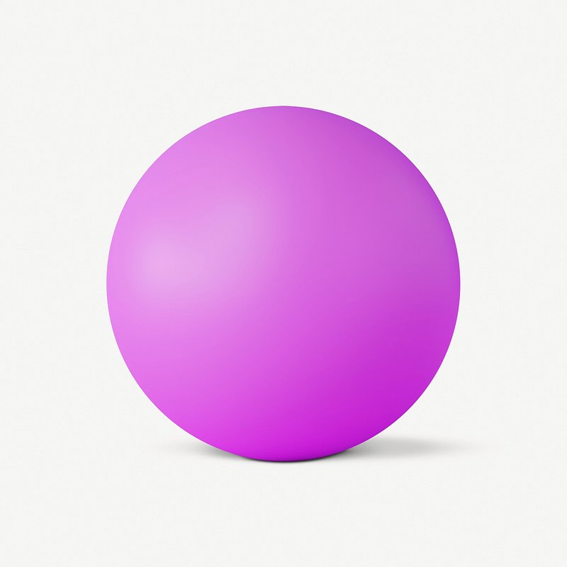 Pink ball shape, 3D rendering | Premium PSD - rawpixel