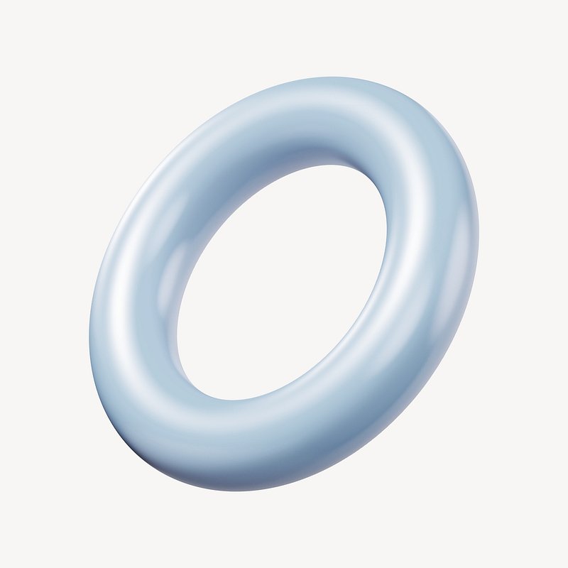 3D blue ring, torus geometric | Premium Photo - rawpixel