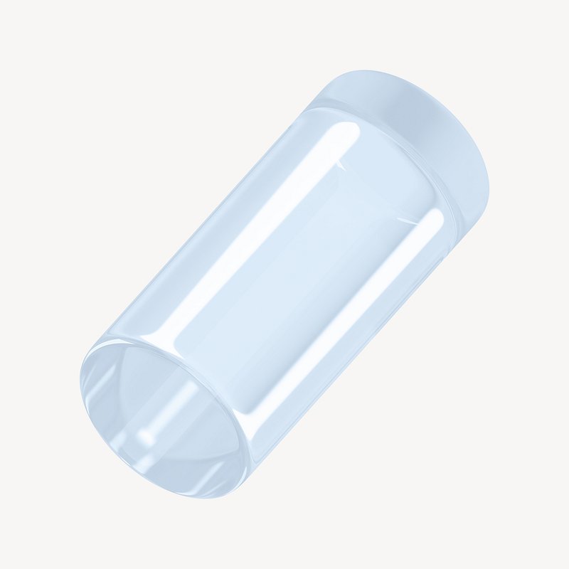 3D transparent cylinder, geometric shape | Premium Photo - rawpixel
