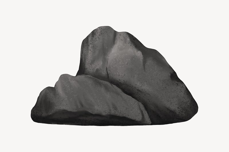 Black rock, aesthetic nature illustration | Premium Photo Illustration ...