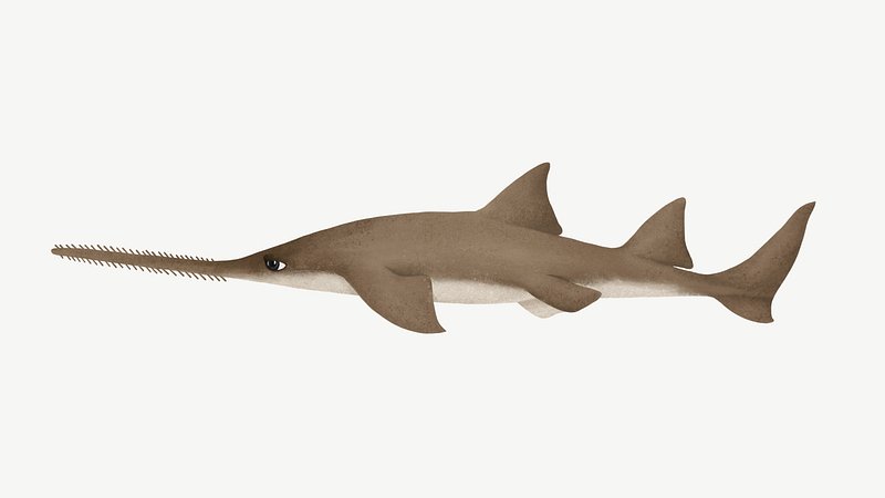 Cute sawfish, animal illustration, collage | Premium PSD Illustration - rawpixel