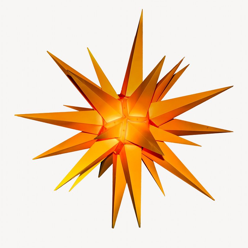 Orange pointy star isolated image | Free Photo - rawpixel
