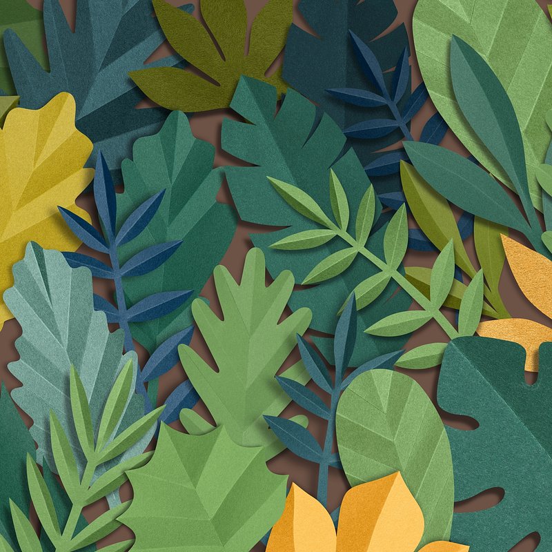 Green paper craft leaf background | Free Photo Illustration - rawpixel