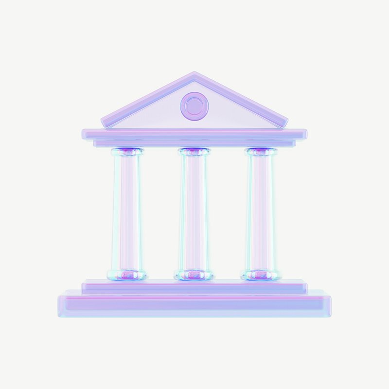 Holographic courthouse building, 3D architecture | Premium PSD - rawpixel