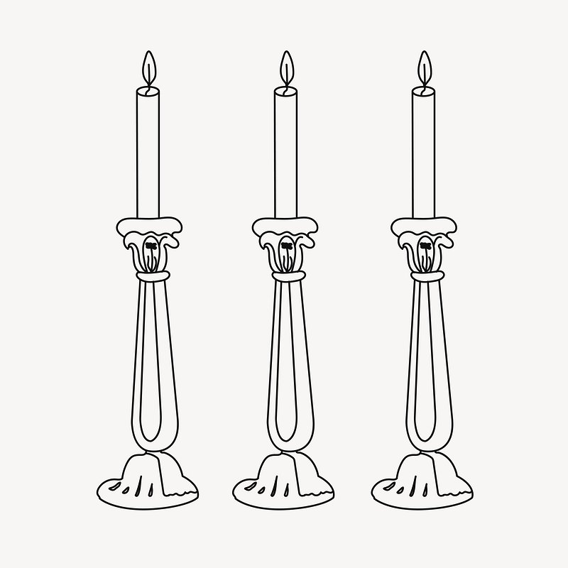 Candle Line Art Images | Free Photos, PNG Stickers, Wallpapers ...