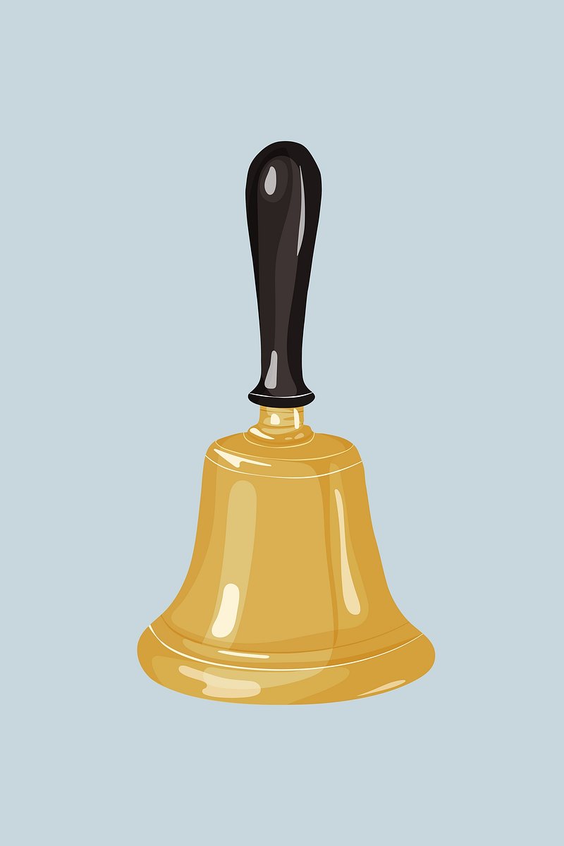 Hand bell, object illustration vector | Free Vector - rawpixel