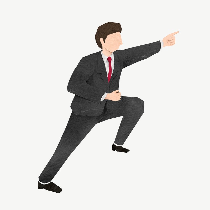 Businessman pointing forward, paper craft | Premium PSD - rawpixel