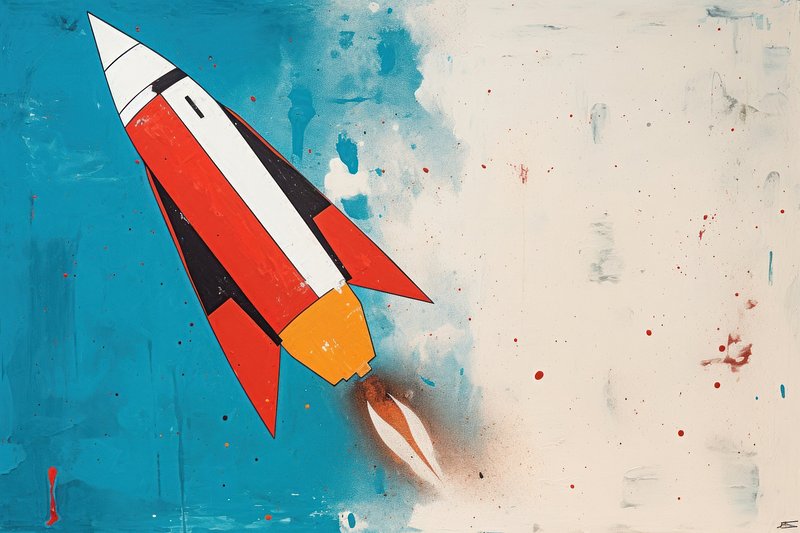 Rocket painting missile vehicle. AI | Free Photo Illustration - rawpixel