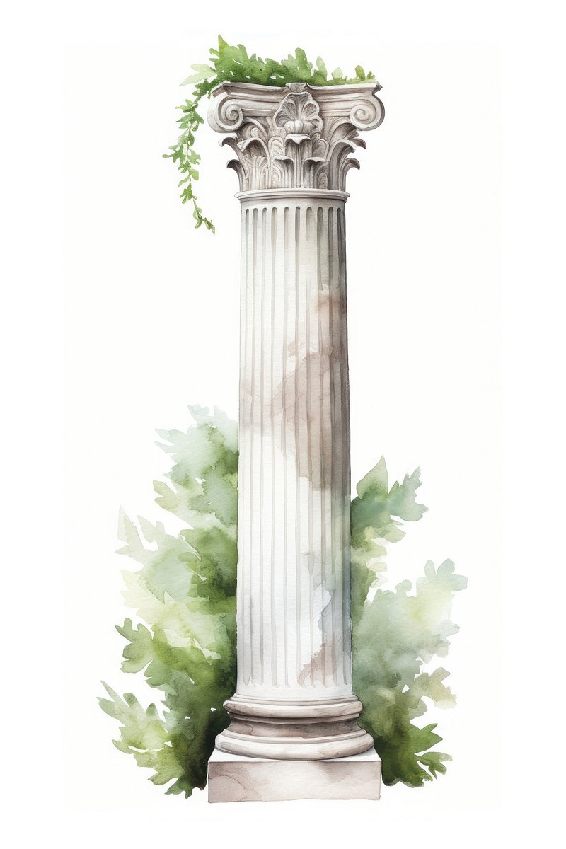 Architecture column pillar plant. AI | Premium Photo Illustration ...