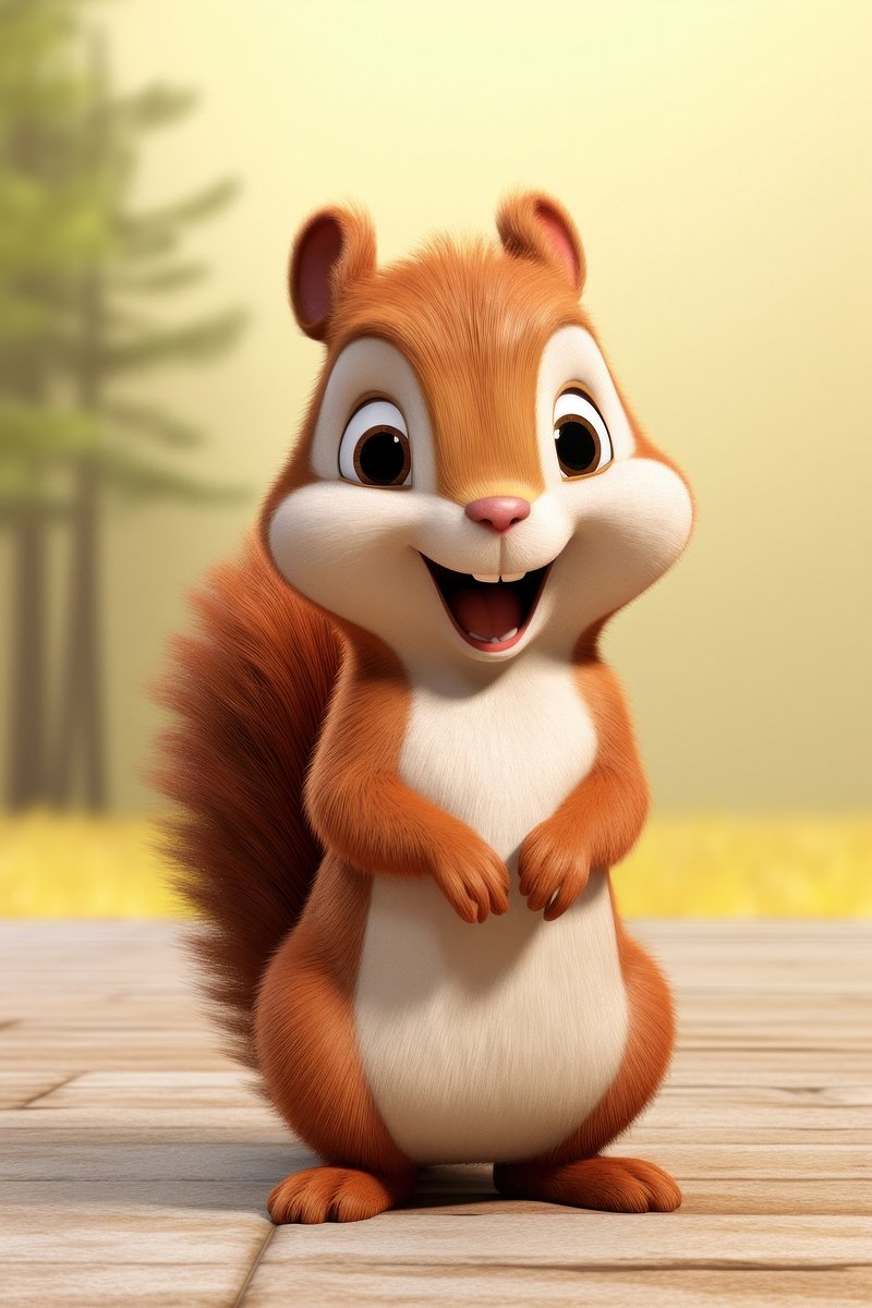 Squirrel cartoon rodent mammal. | Free Photo Illustration - rawpixel