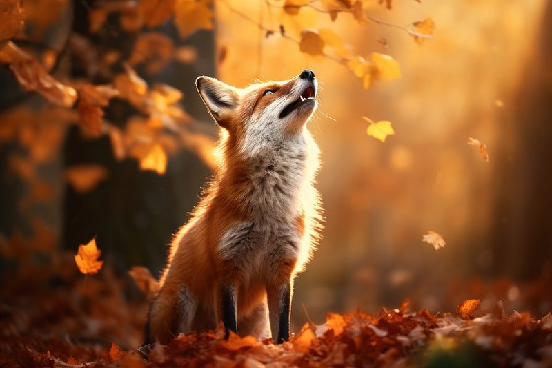 Autumn fox wildlife animal. AI | Free Photo - rawpixel