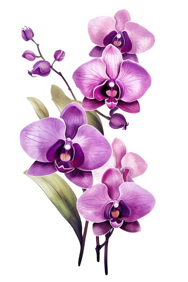 Orchid flower plant purple. AI | Premium Photo Illustration - rawpixel