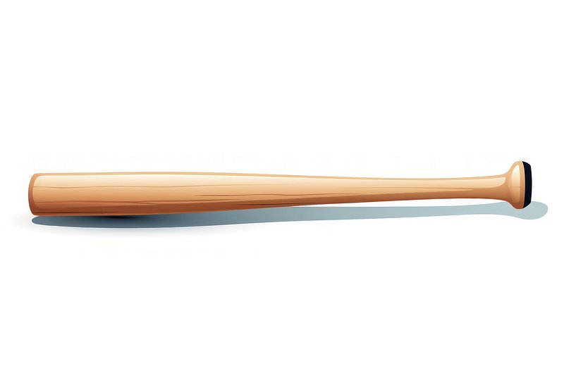 baseball bat white background simplicity | Premium Photo Illustration ...
