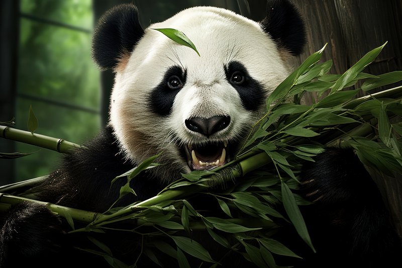 Panda eating bamboo wildlife animal | Premium Photo - rawpixel