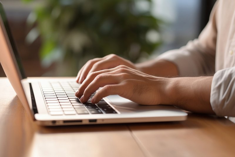 Computer keyboard writing laptop. AI | Free Photo - rawpixel