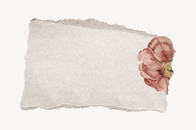 Ripped flower ephemera paper collage | Premium PSD - rawpixel