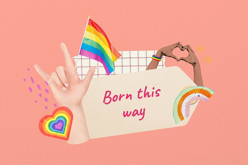 Born this way quote, LGBTQ | Premium Photo - rawpixel