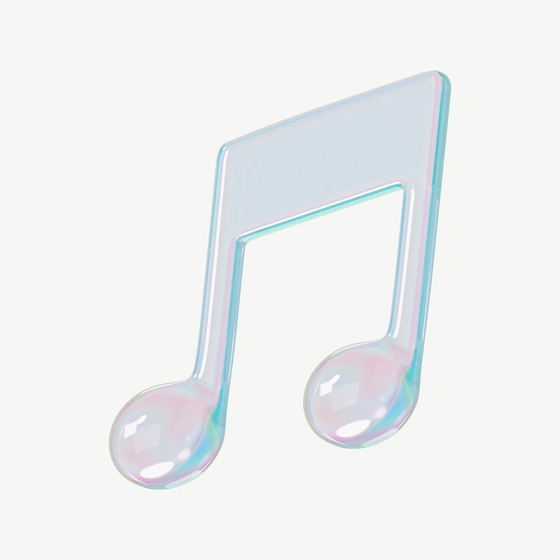 Music note holographic icon psd | Premium PSD - rawpixel
