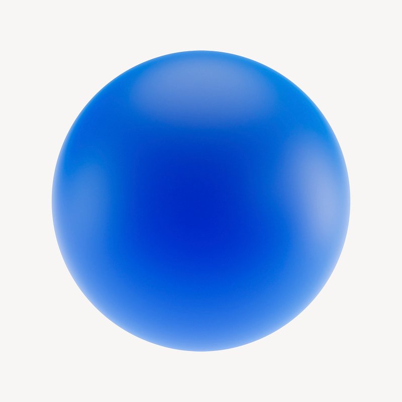 3D blue sphere shape psd | Premium PSD - rawpixel
