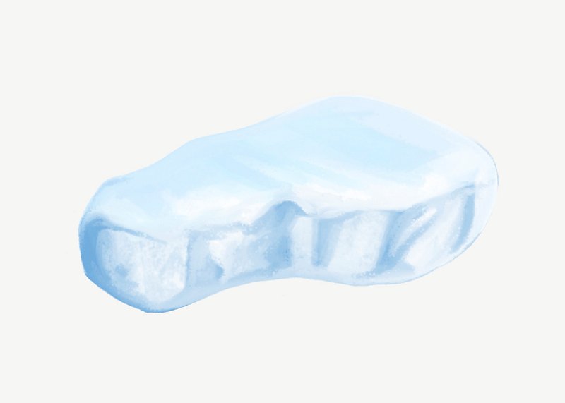Melting ice sheet, nature illustration | Premium PSD Illustration ...