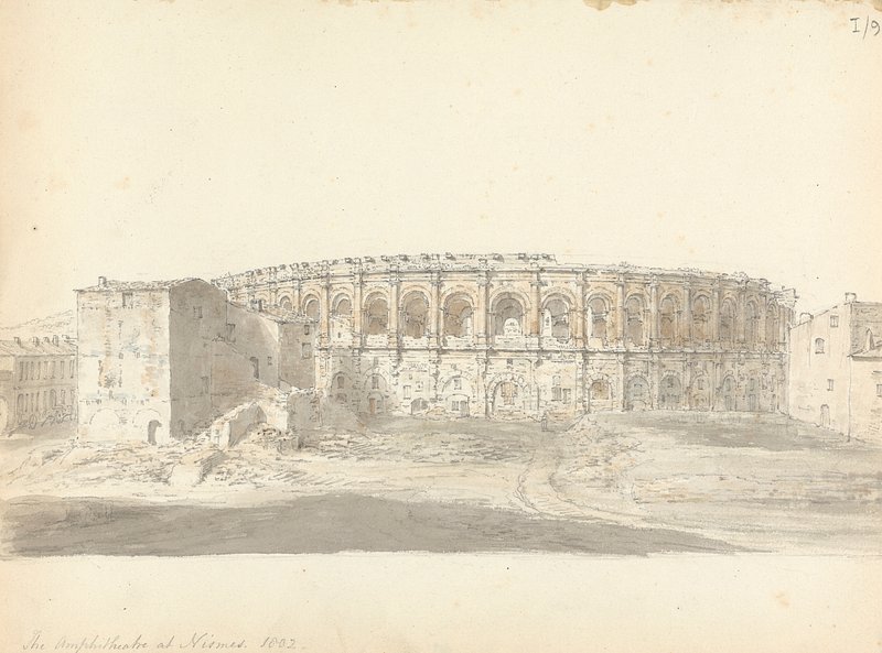 Amphitheatre Nîmes Sir Robert Smirke | Free Photo Illustration - rawpixel