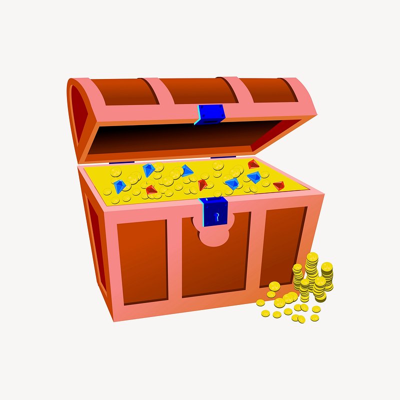 Tressure chest illustration psd | Free PSD - rawpixel