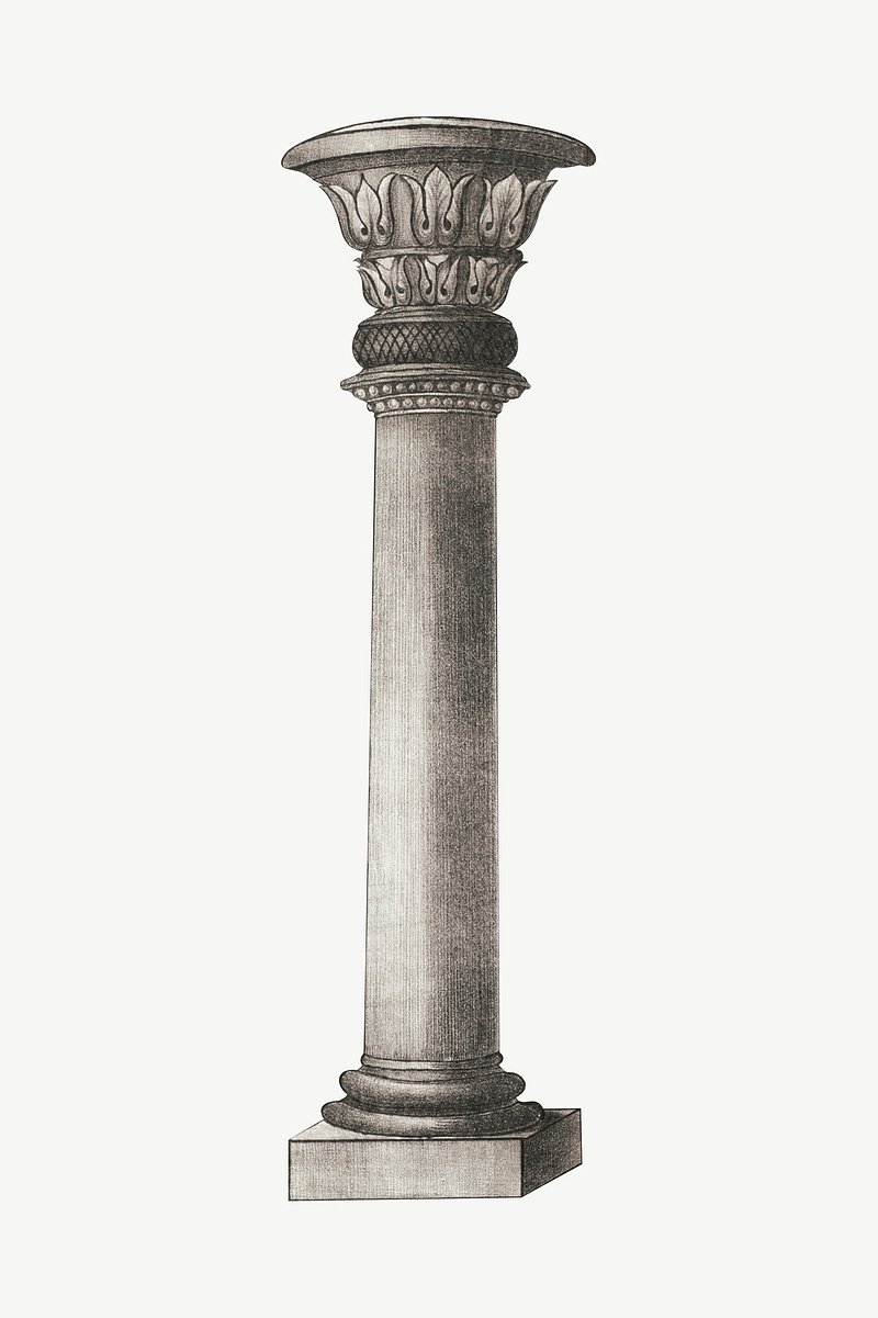 Ancient pillar, vintage architecture illustration | Premium PSD - rawpixel