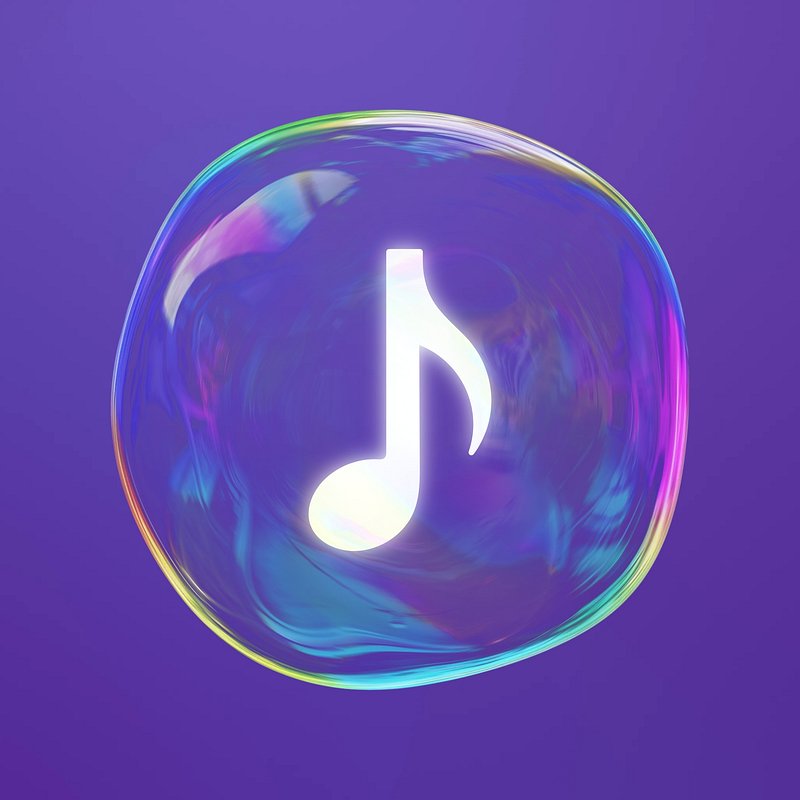White music note in bubble | Premium Photo - rawpixel