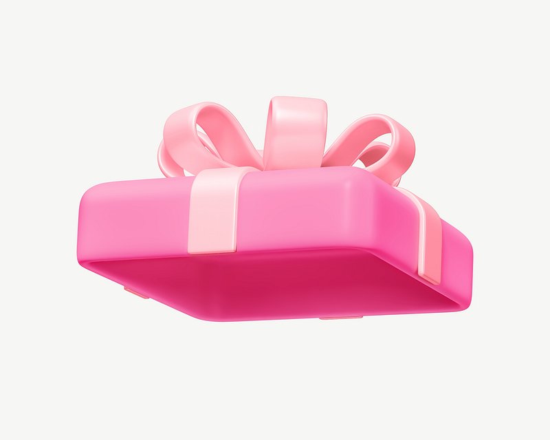 Pink gift box lid, 3D | Premium PSD - rawpixel Pink gift box lid, 3D | Premium PSD - rawpixel