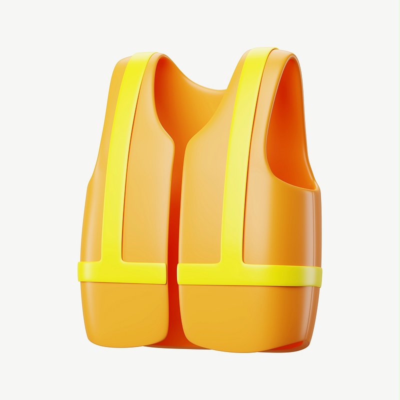 3D reflective vest, collage element | Premium PSD - rawpixel