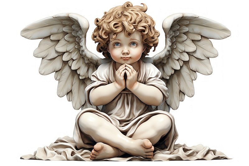 Cherub statue angel representation. | Free Photo Illustration - rawpixel