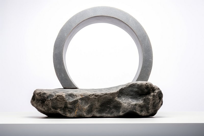 Circle rock podium stand sculpture | Free Photo - rawpixel