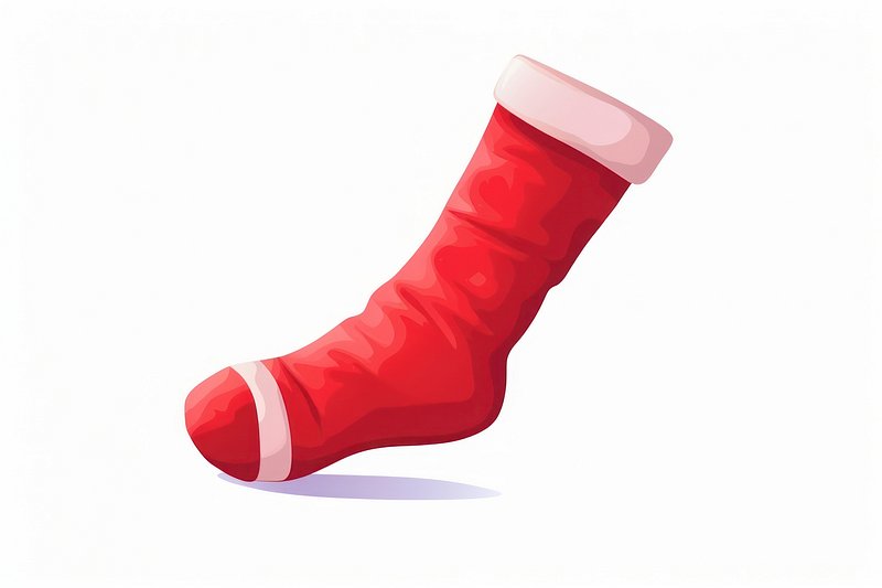 Sock Santa Claus red white | Premium Photo Illustration - rawpixel