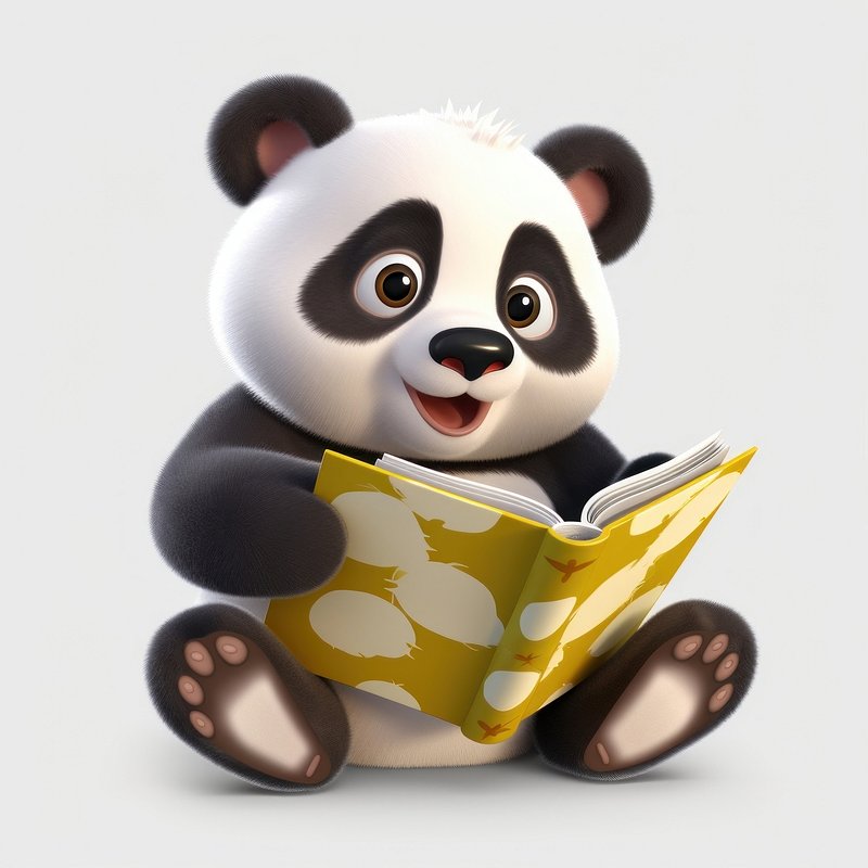 Panda Reading Images | Free Photos, PNG Stickers, Wallpapers ...