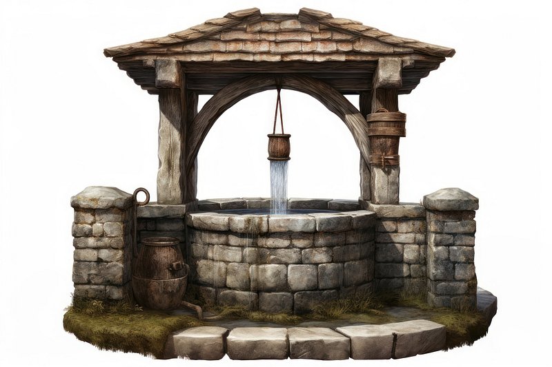 PNG Rustic well architecture building | Premium PNG - rawpixel