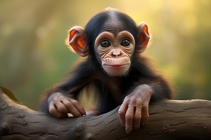 Chimpanzee baby wildlife monkey animal. | Free Photo - rawpixel