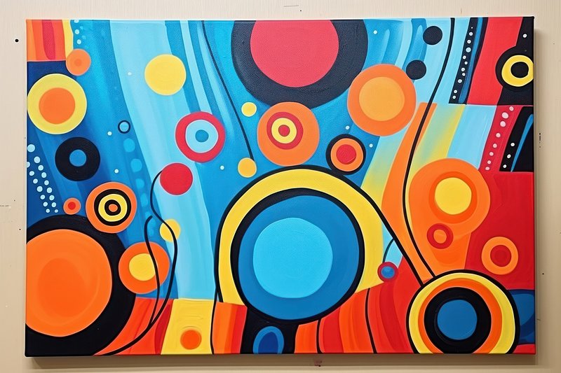 Art canvas painting vibrant color | Free Photo - rawpixel