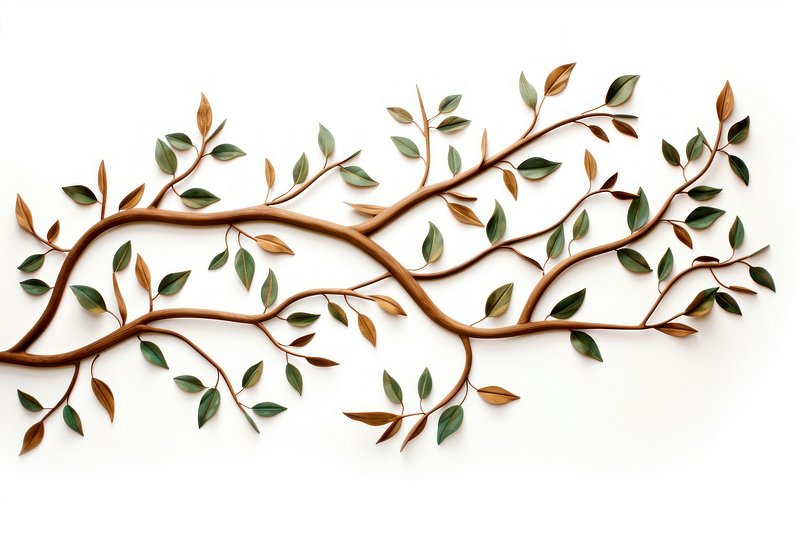 Tree branch pattern plant leaf. | Free Photo Illustration - rawpixel
