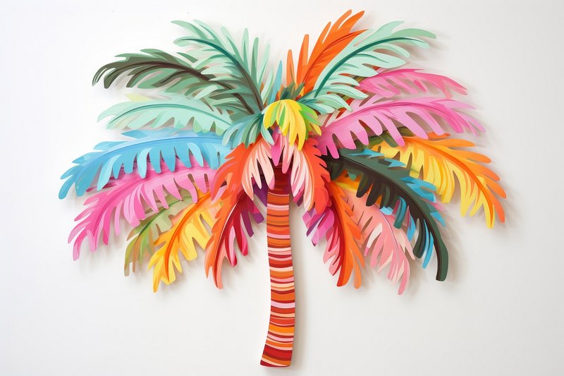 Palm tree art plant celebration. | Free Photo Illustration - rawpixel