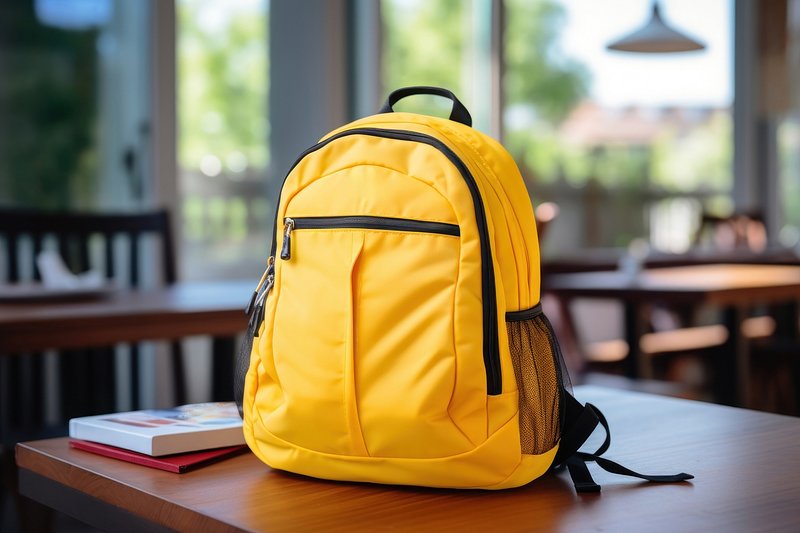 School bag backpack table suitcase | Free Photo - rawpixel