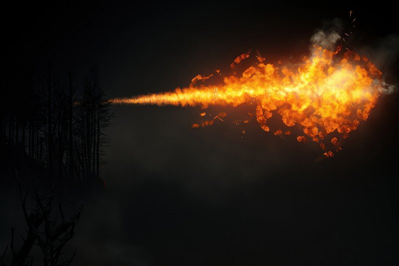 Flamethrower bonfire light illuminated. | Free Photo - rawpixel