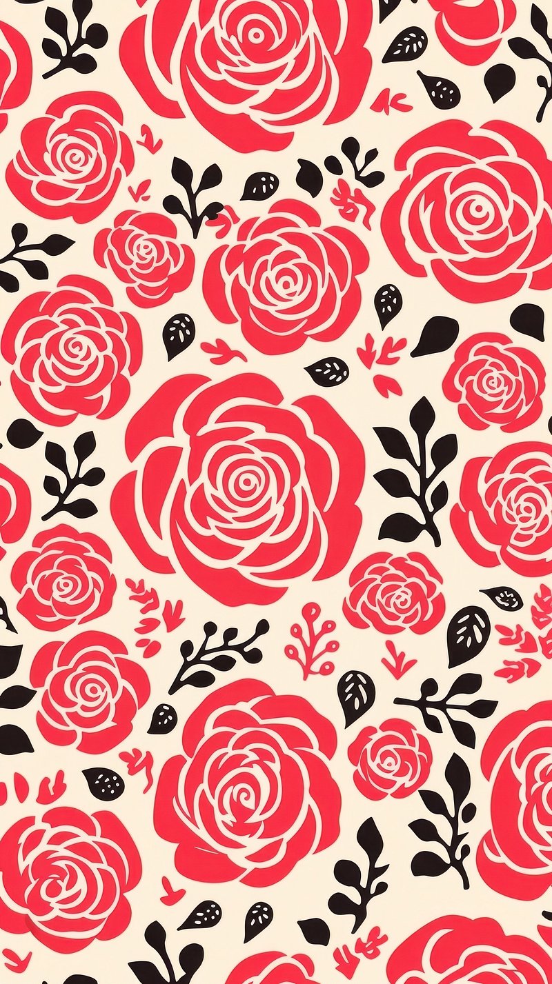 Rose pattern art backgrounds. | Free Photo Illustration - rawpixel