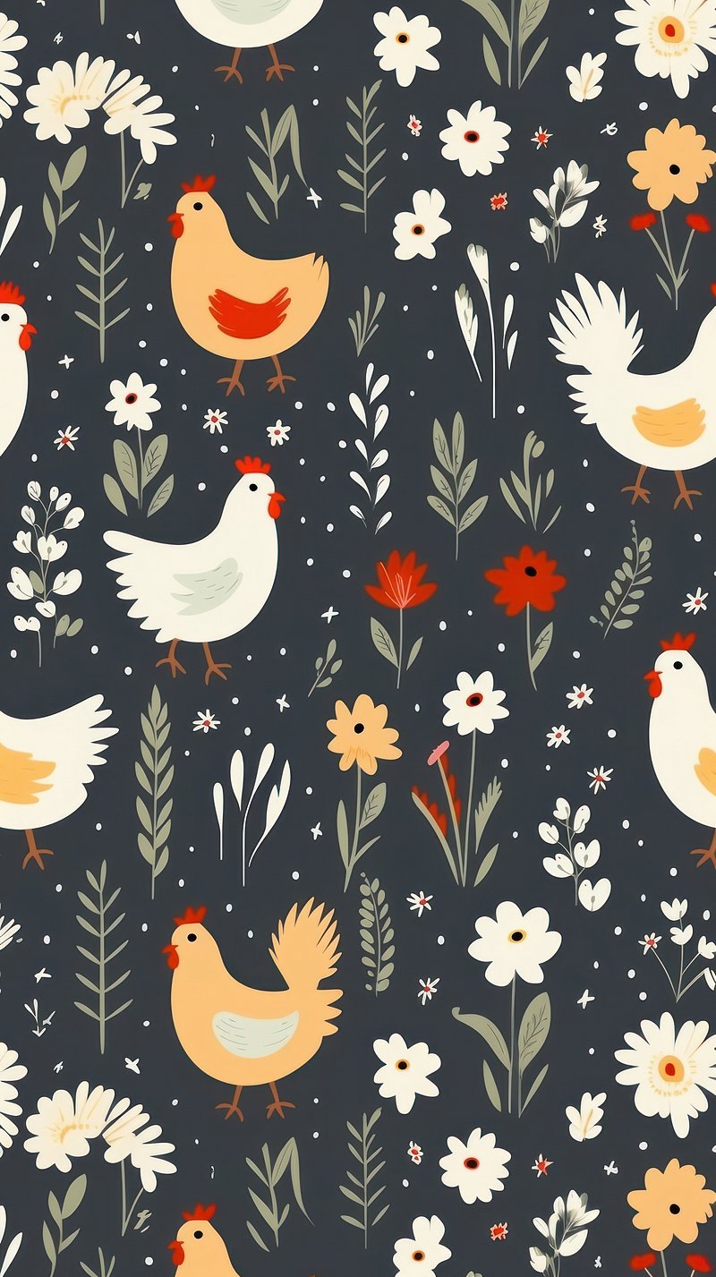 Chicken pattern backgrounds wallpaper. AI | Premium Photo Illustration ...