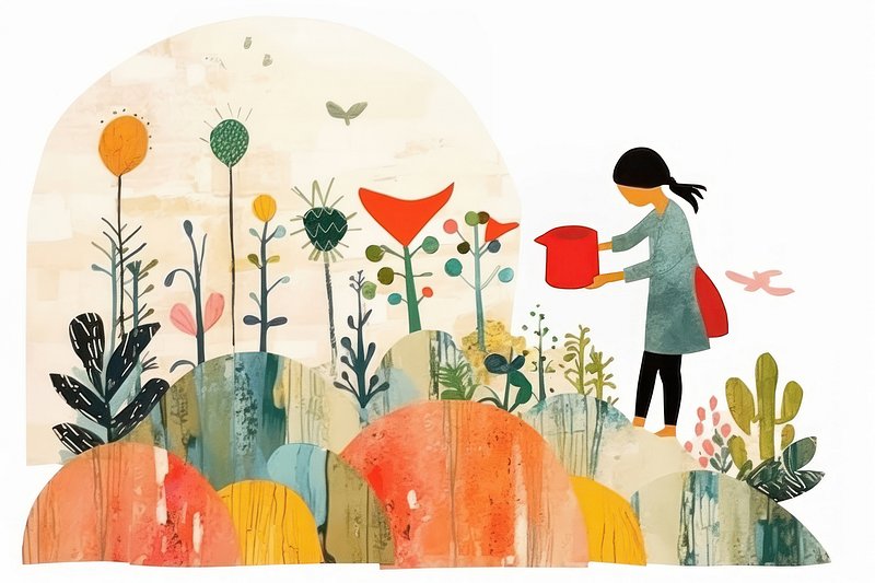 Art painting girl creativity. | Free Photo Illustration - rawpixel