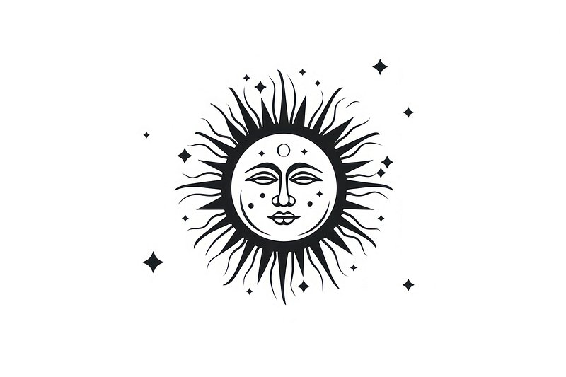 Celestial drawing sketch representation. | Free Photo Illustration ...