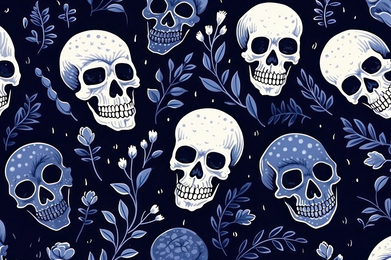 Skull pattern backgrounds creativity. | Free Photo Illustration - rawpixel